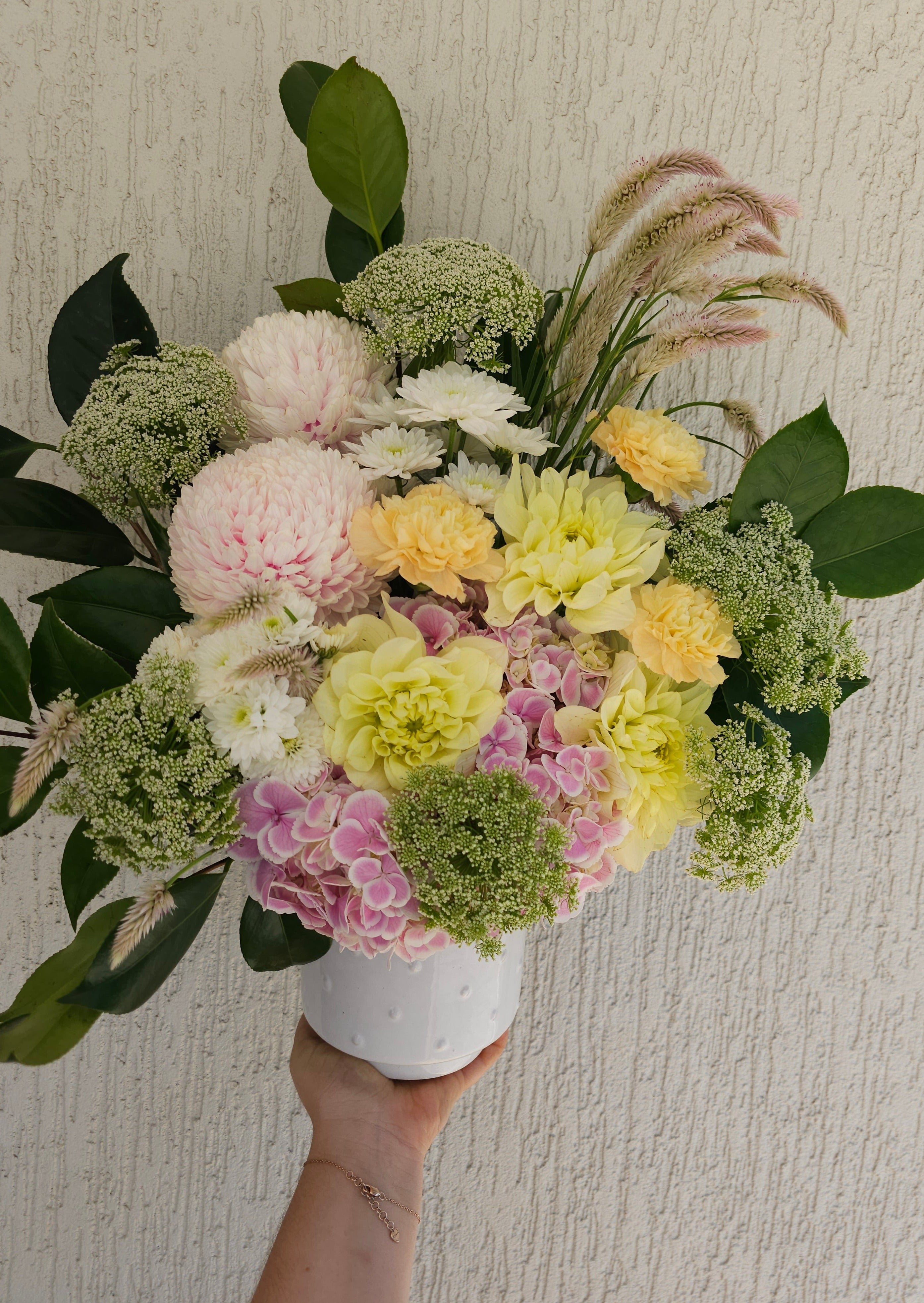 Seasonal Mixed Fresh Florals - set in Vase - FLORIST CHOICE ...